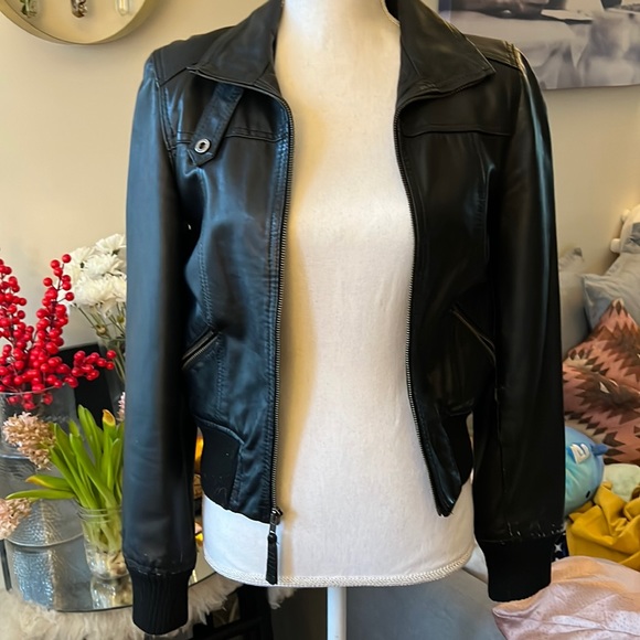 Express | Jackets & Coats | Express Genuine Leather Motorcycle Jacket ...